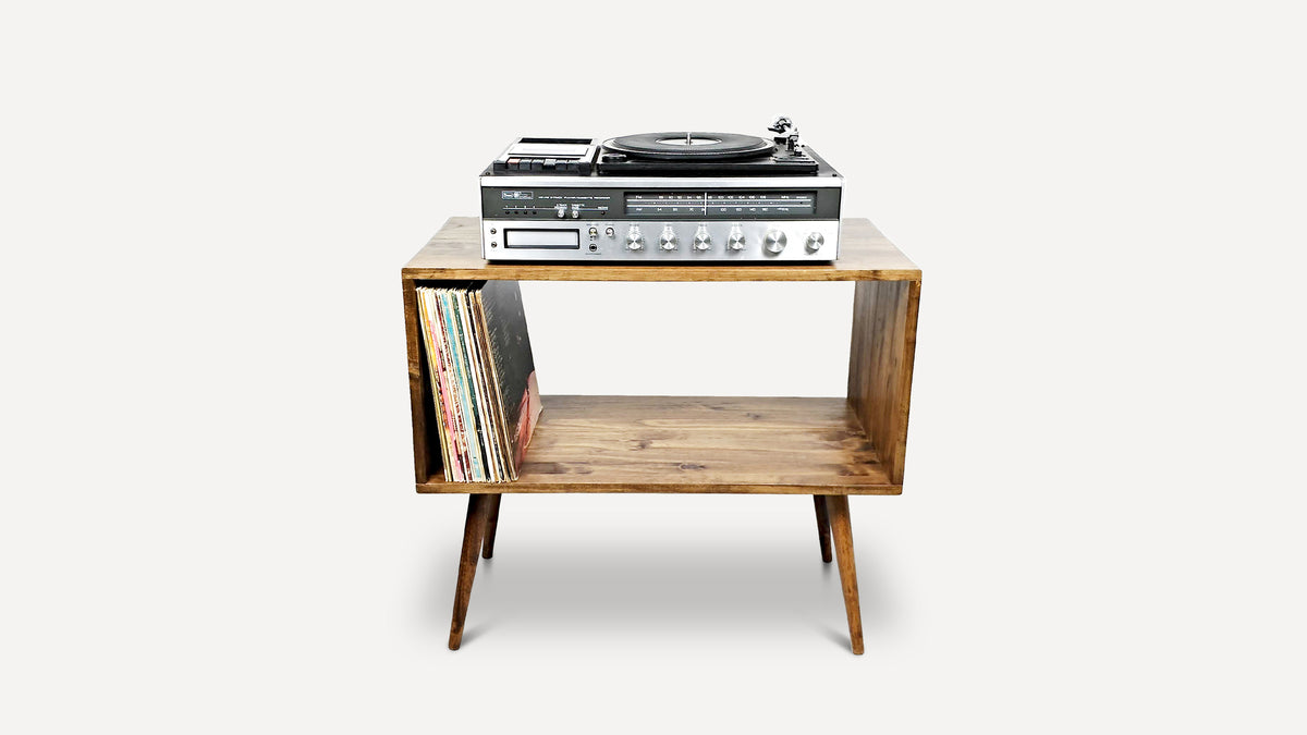 Mid Century Modern Record Console - Vinyl Console - VYBE – Vybe